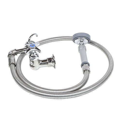 T&S B-0170 Wall Mounted Spray Faucet with 68" Hose, 1.15 GPM Angled ...