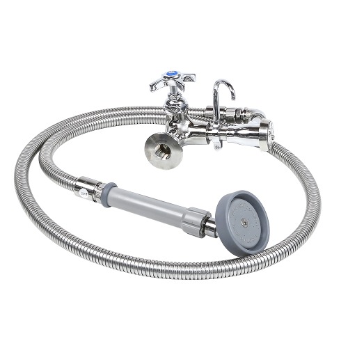 T&S B-0170 Wall Mounted Spray Faucet with 68" Hose, 1.15 GPM Angled ...