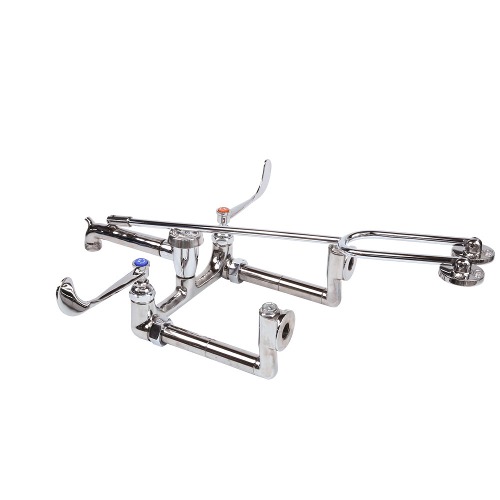 T&S B-0655-04 Wall Mount Polished Chrome Service Sink Faucet with 8 ...