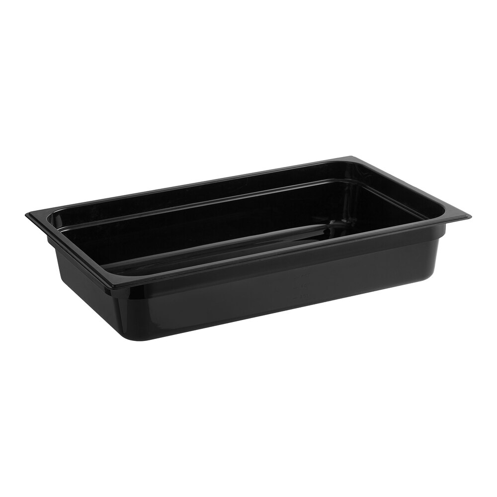Carlisle 10401B03 StorPlus Full Size Black High Heat Plastic Food Pan ...