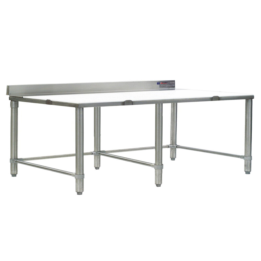 Eagle Group TB30120S 30" x 120" Poly Top Stainless Steel Trimming Table ...