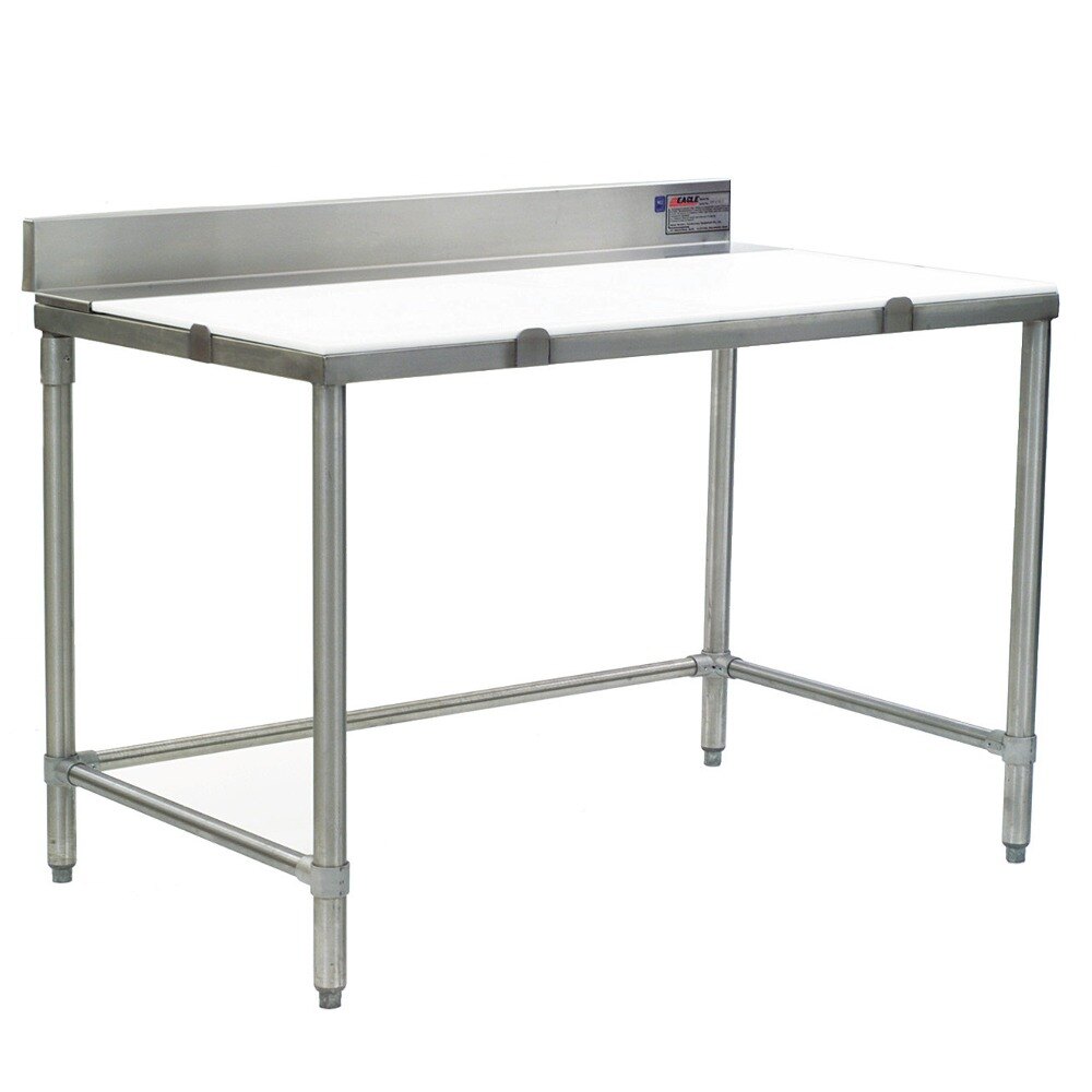 Eagle Group TB3672S 36" x 72" Poly Top Stainless Steel Trimming Table ...