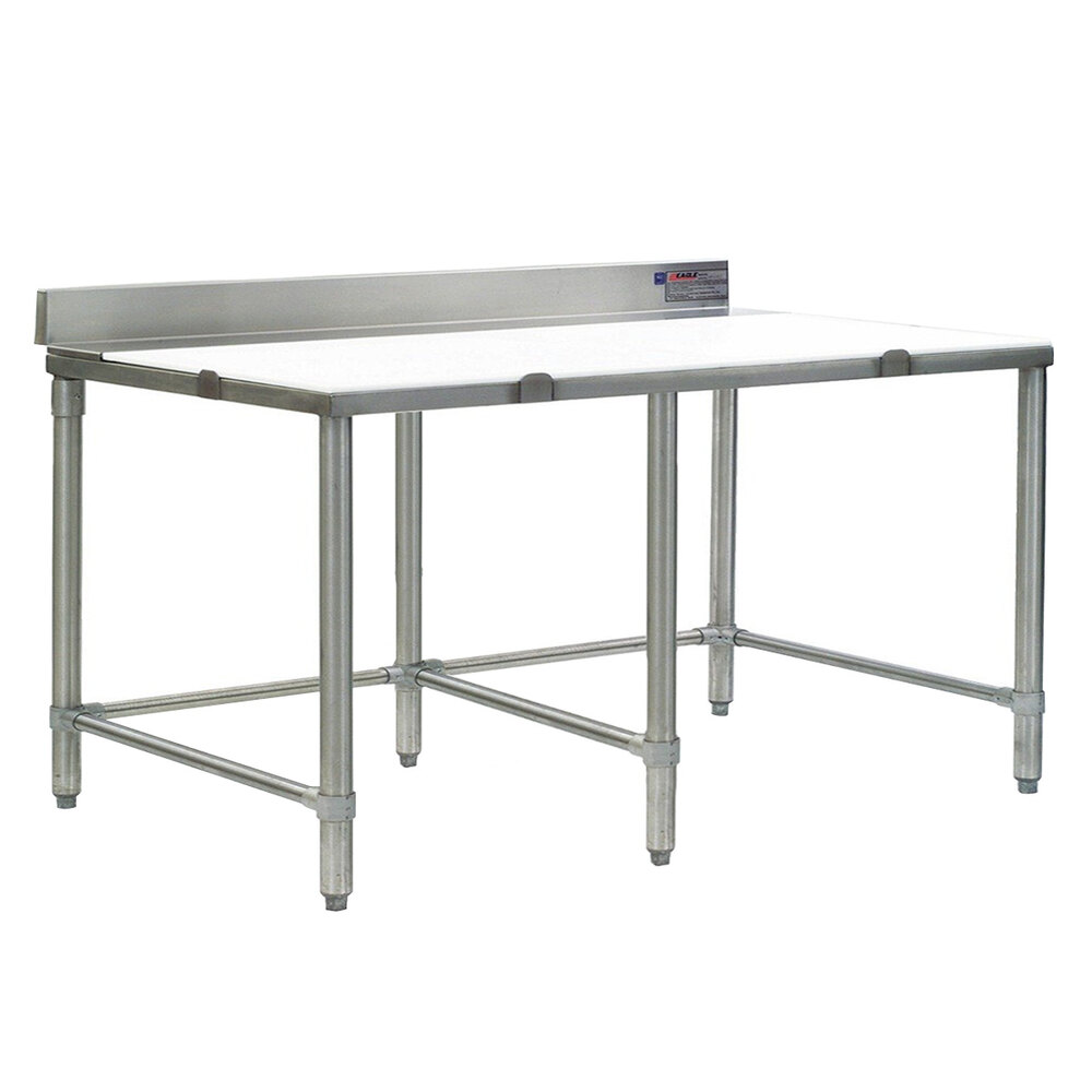 Eagle Group TB3096S 30" x 96" Poly Top Stainless Steel Trimming Table ...