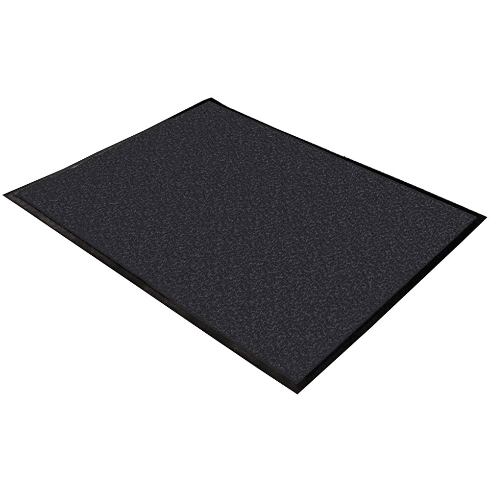 Cactus Mat 1470M-23 Black Washable Rubber-Backed Carpet - 2' x 3'