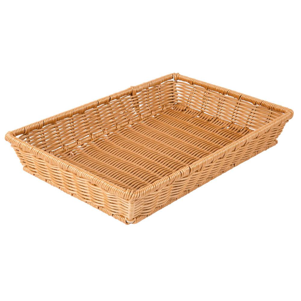 GET WB-1553-HY Designer Polyweave 16 1/4" x 11" x 2 1/2" Honey ...