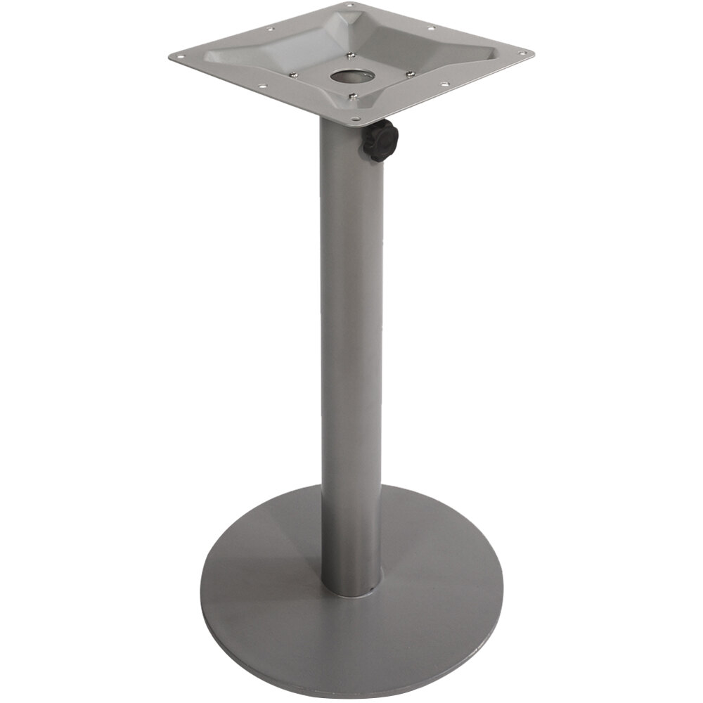 BFM Seating Margate Standard Height Outdoor / Indoor 16" Silver Round ...