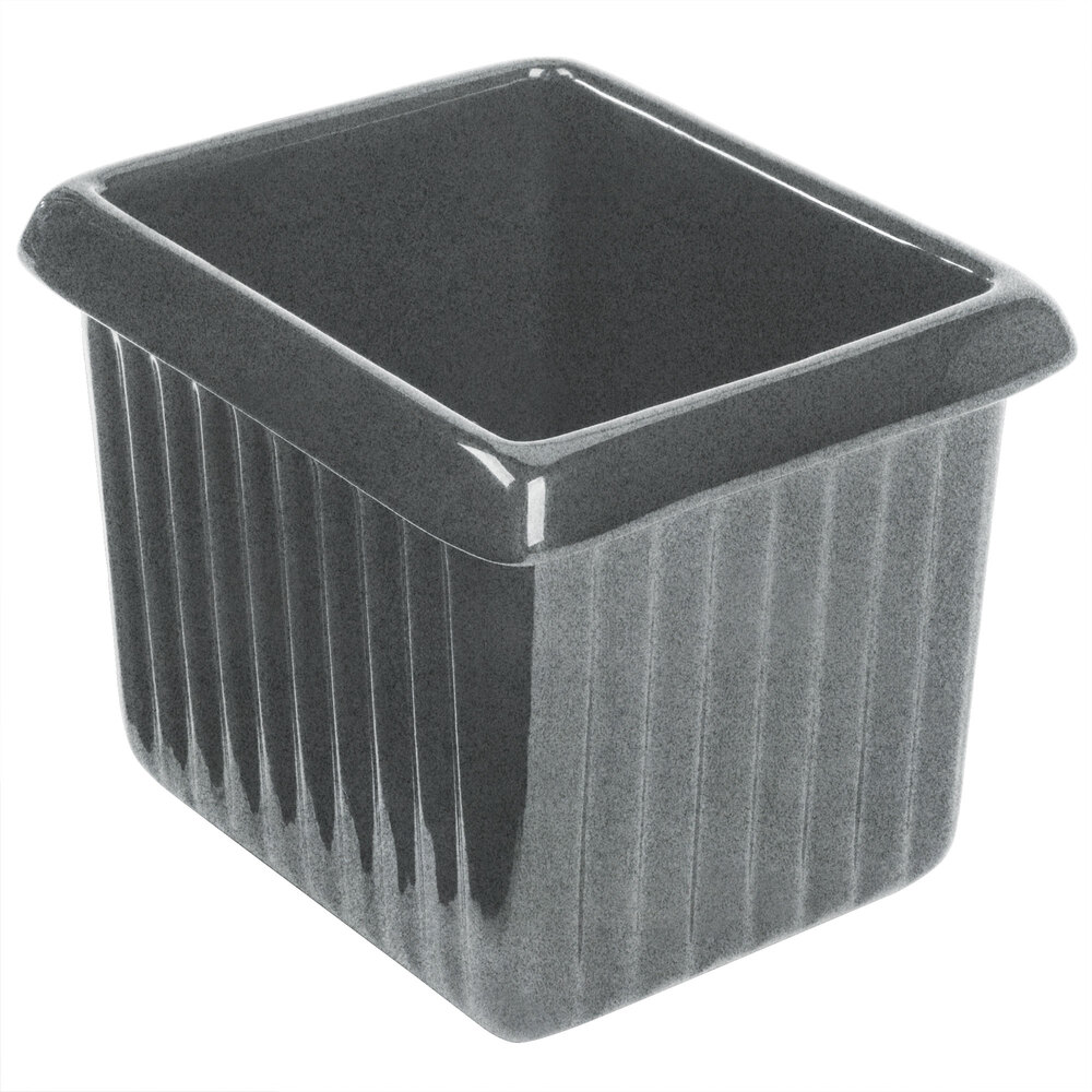Tablecraft CW1520GR 1 Qt. Granite Cast Aluminum Rectangle Server with ...