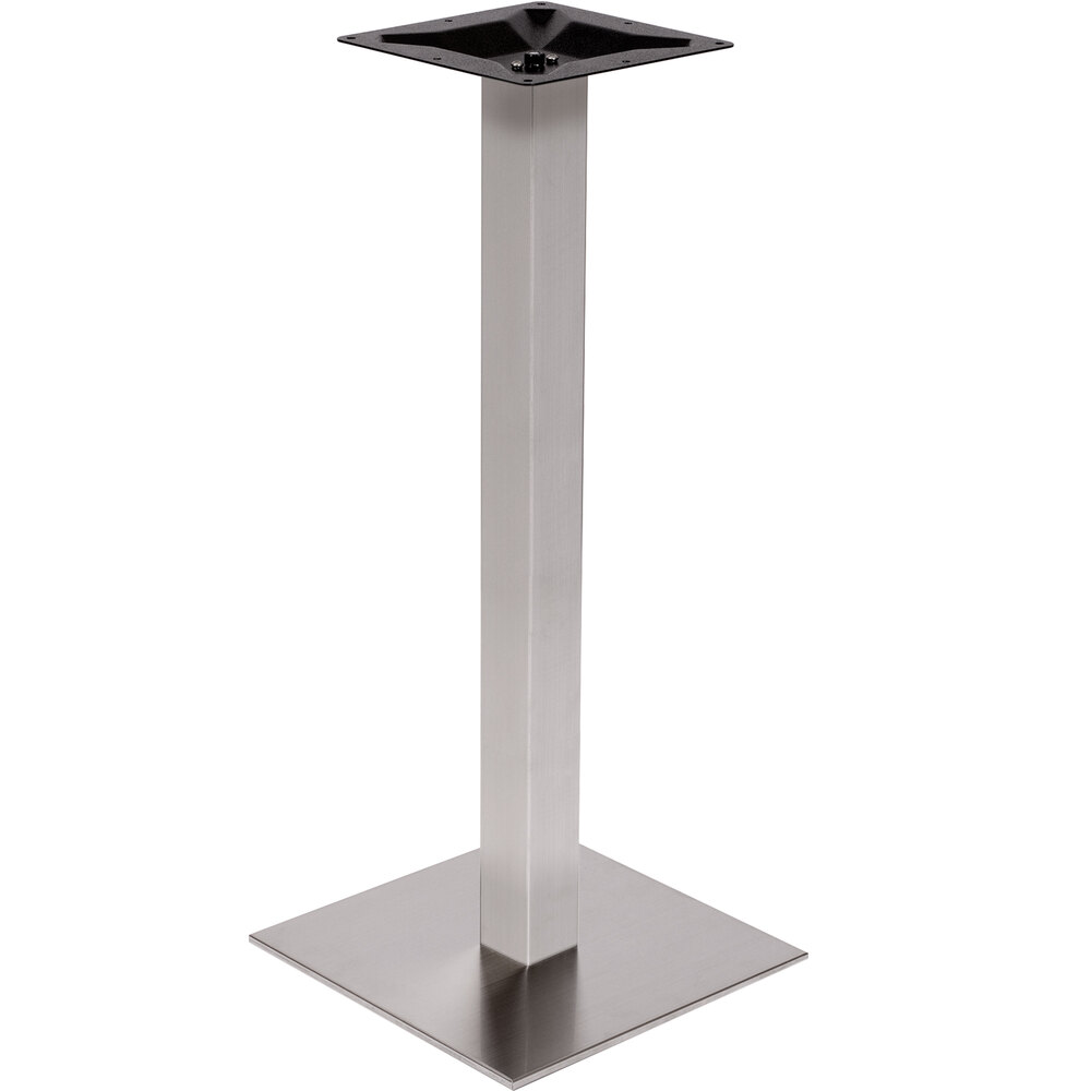 BFM Seating Elite Bar Height Outdoor / Indoor 18" Brushed Stainless ...