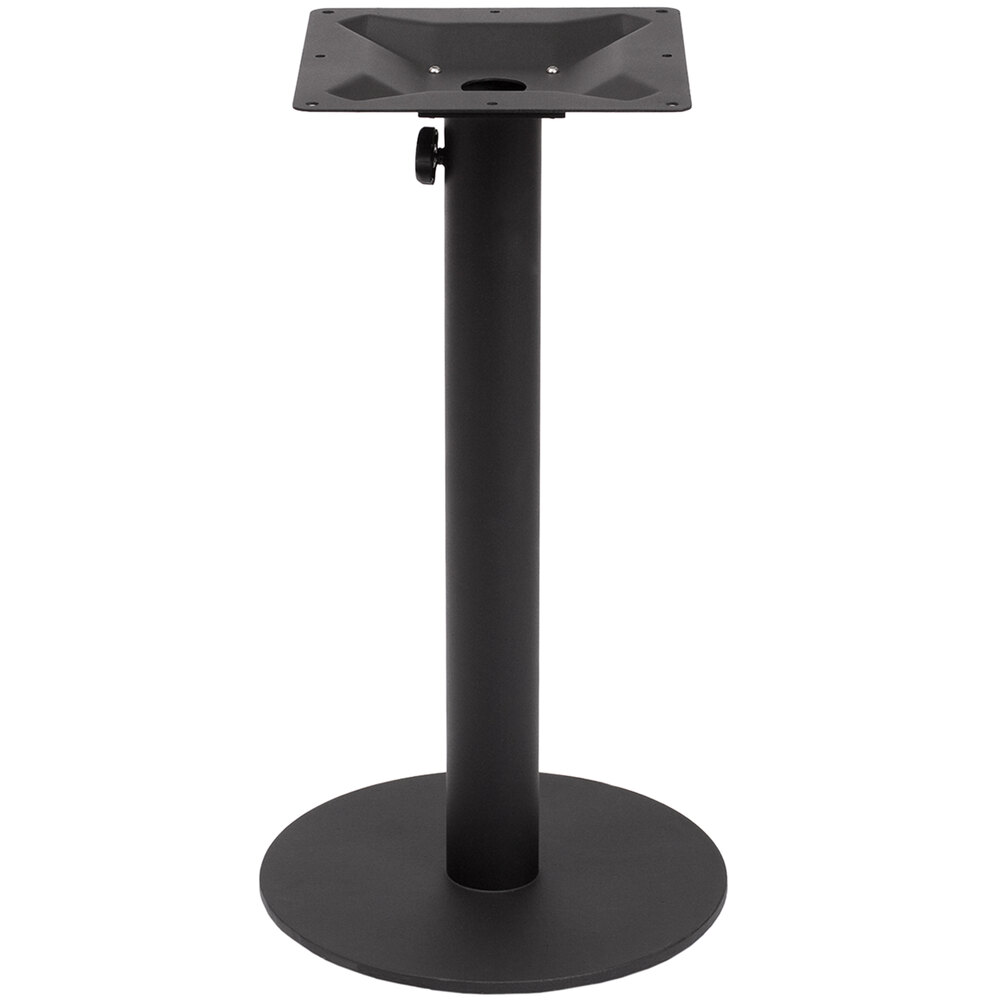 BFM Seating Margate Standard Height Outdoor / Indoor 16" Black Round ...
