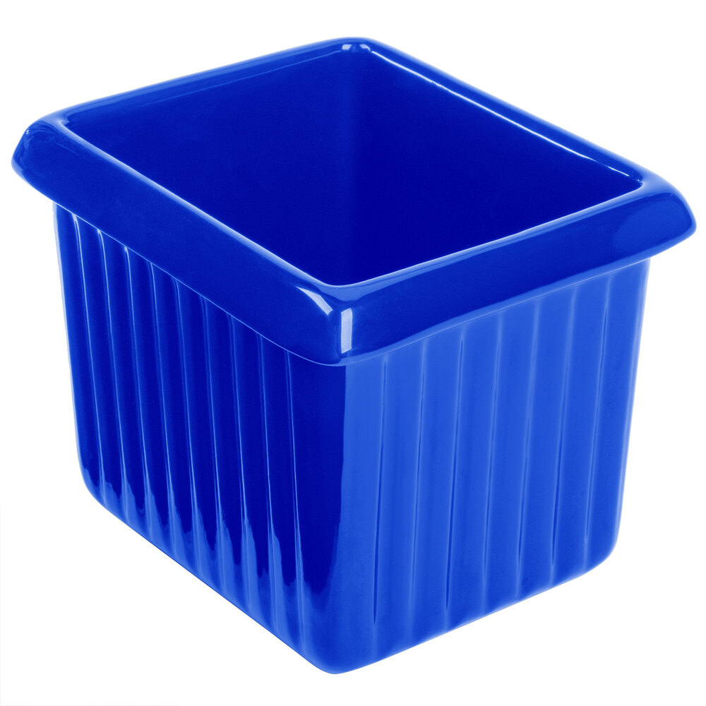 TableCraft CW1520CBL 1 Qt. Cobalt Blue Cast Aluminum Rectangle Server ...