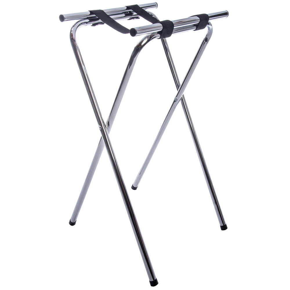 Carlisle C3625T38 36" Folding Chrome Tall Tray Stand