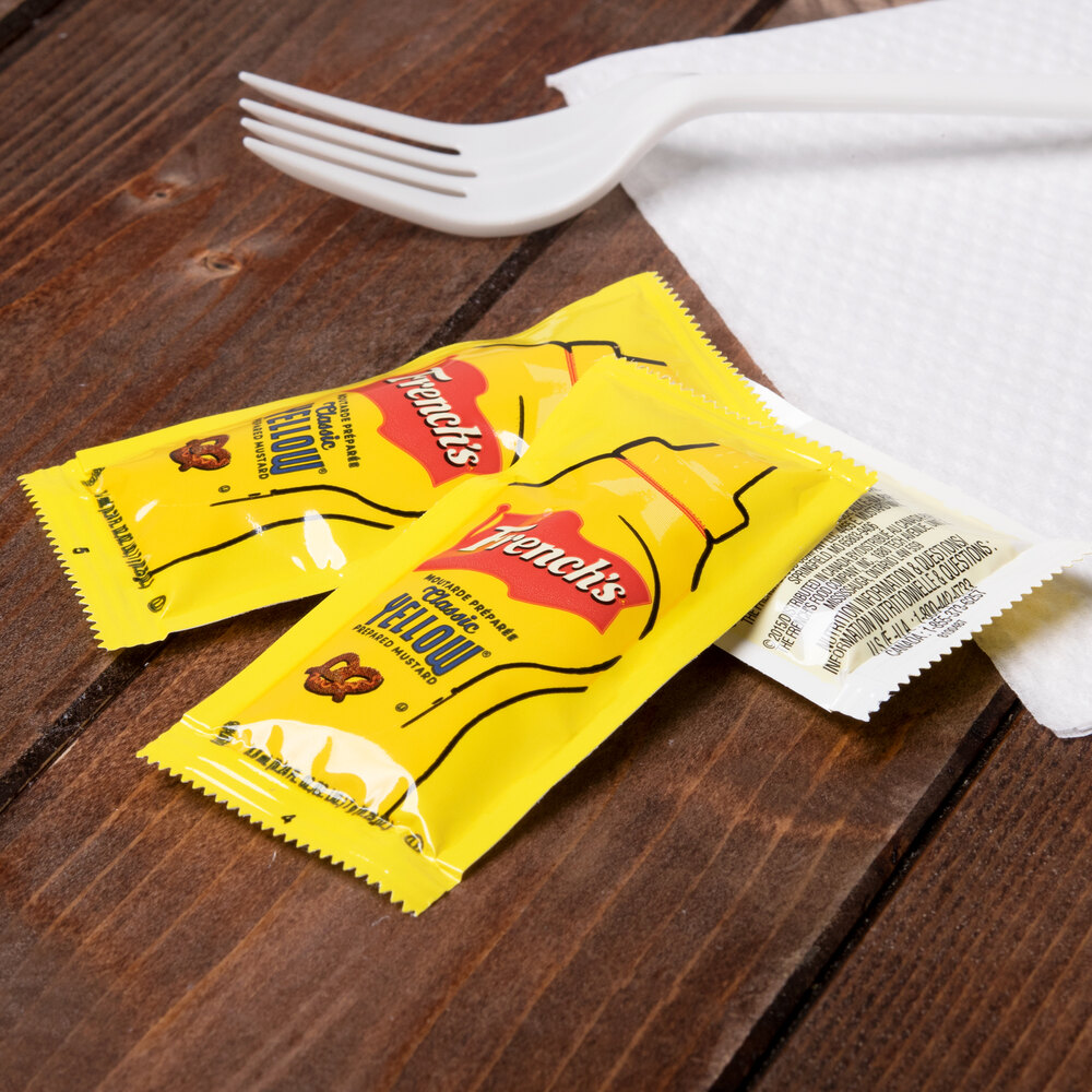 French's Classic Yellow Mustard 7 Gram Portion Packet - 200/Case