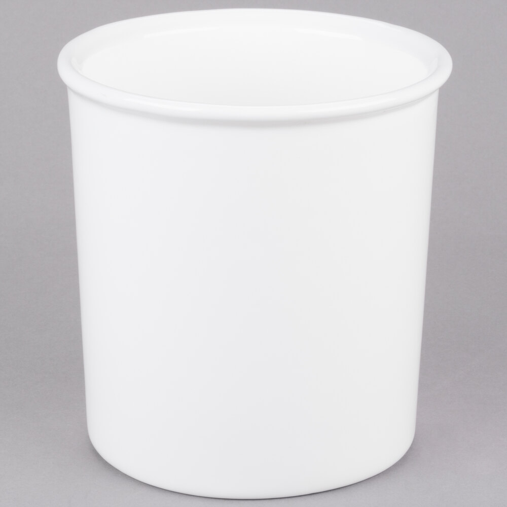 TableCraft CW1680W 2.5 Qt. White Cast Aluminum Salad Dressing Bowl