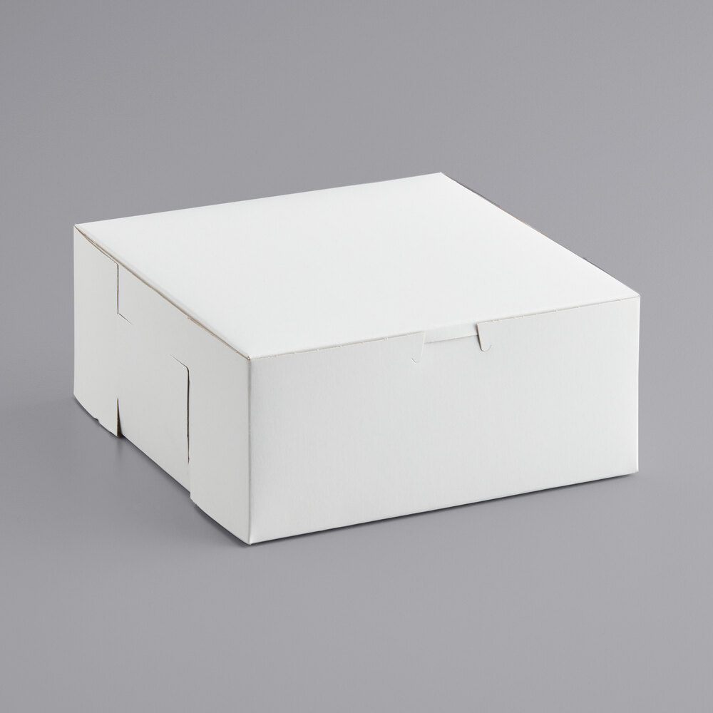 9" x 9" White Cake / Bakery Box (200/Bundle)