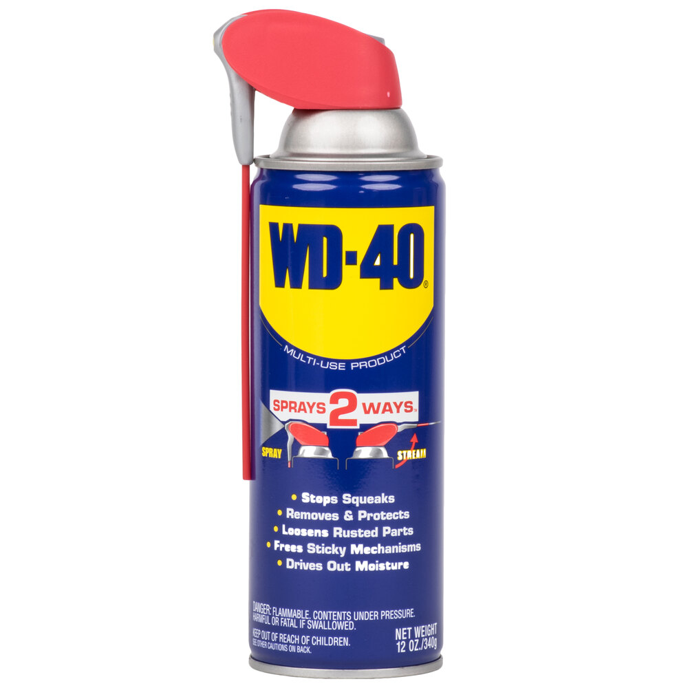 WD-40 490057 12 oz. Spray Lubricant with Smart Straw - 12/Case