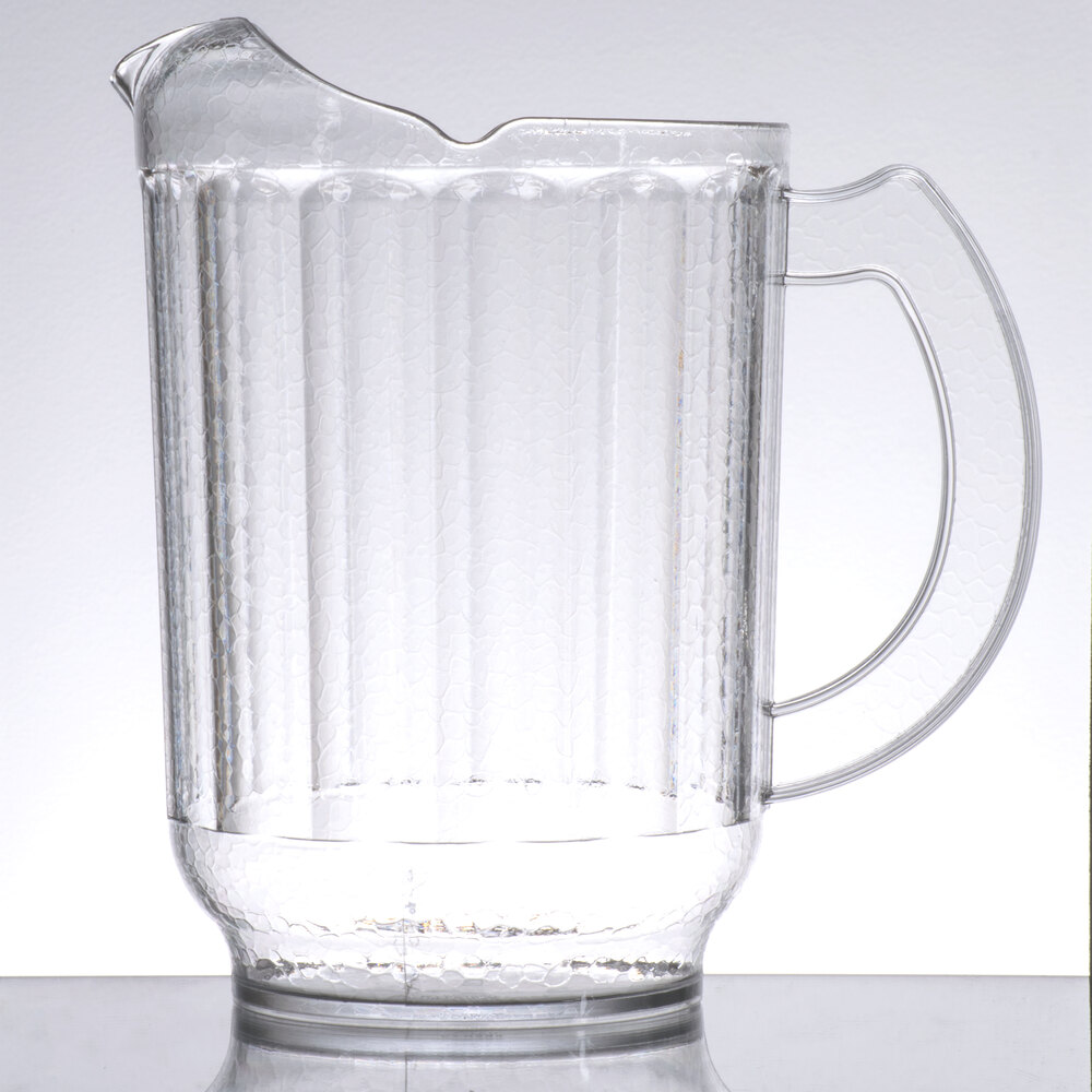 Cambro PL60CW135 Camwear 60 oz. Clear Laguna Plastic Pitcher