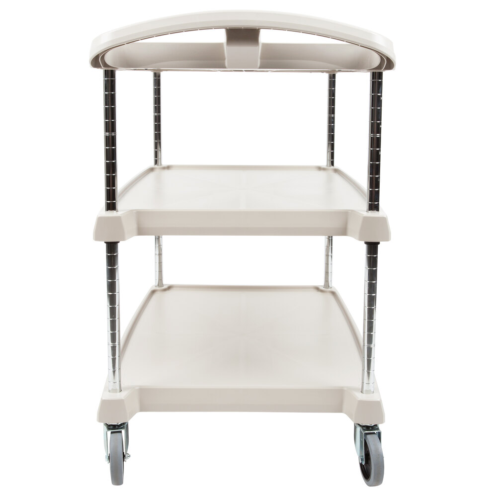 Metro myCart MY2030-34G Gray Utility Cart with Three Shelves and Chrome ...