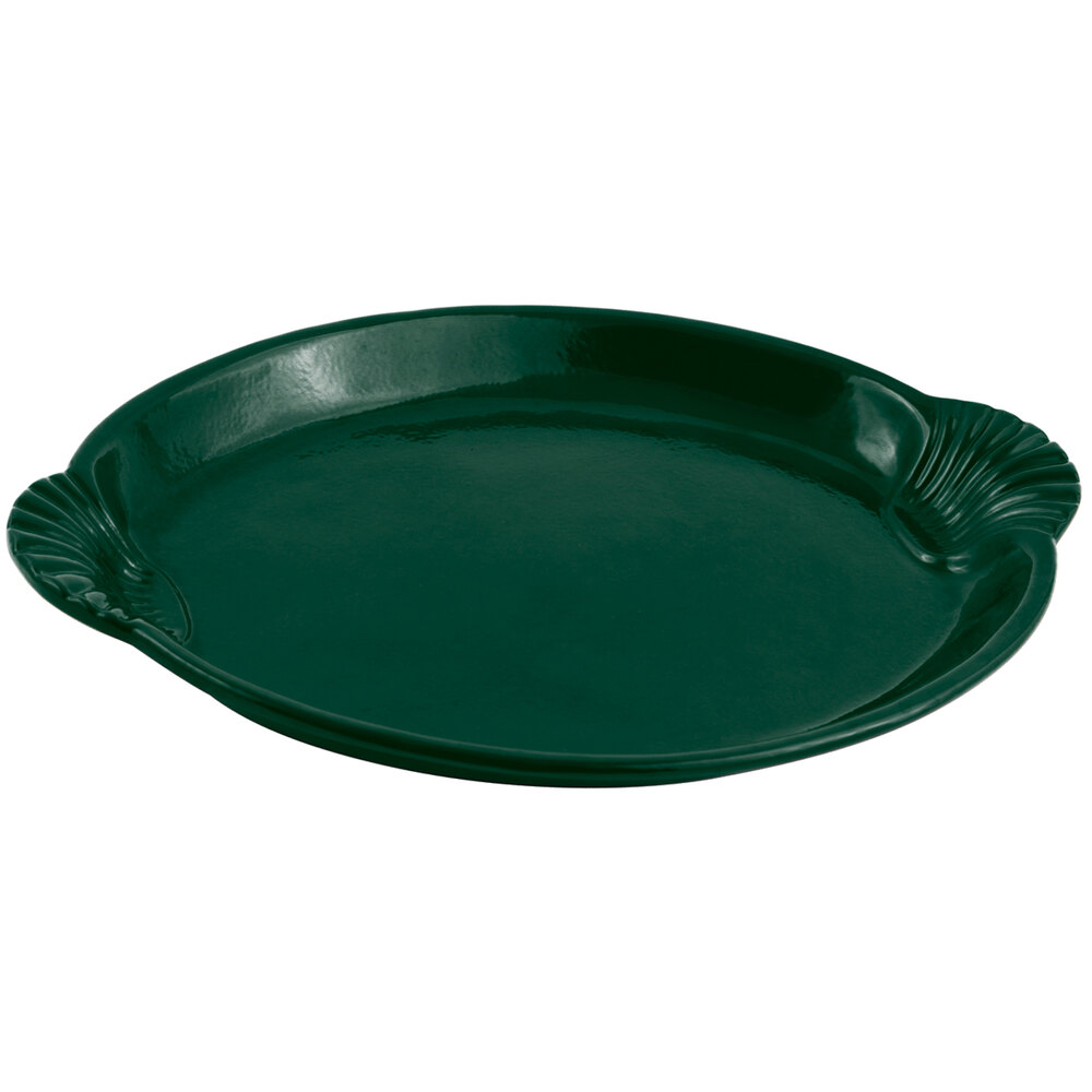 Bon Chef 2072 12" x 17" Hunter Green Sandstone Finish Cast Aluminum ...