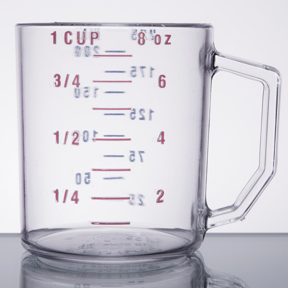 Cambro 25MCCW135 Camwear 1 Cup Clear Polycarbonate Measuring Cup