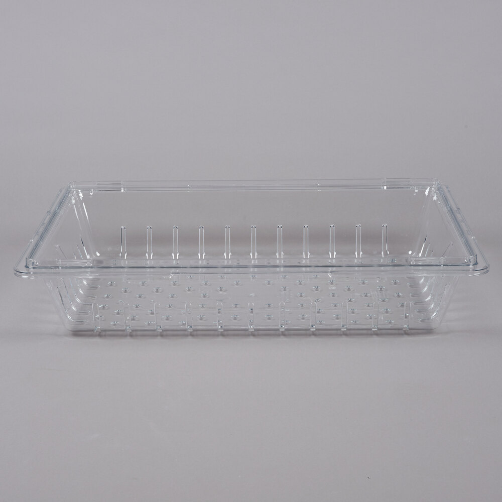 Rubbermaid® FG330300CLR 26" x 18" x 5" Clear Colander / Drain Tray