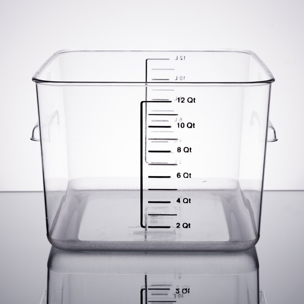 Rubbermaid® 12 Qt. Clear Square Polycarbonate Food Storage Container