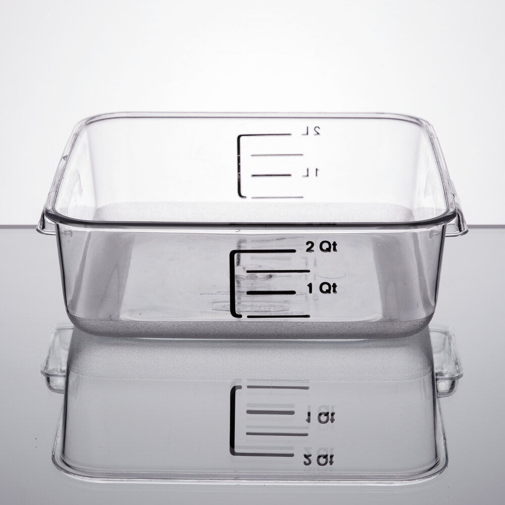 Rubbermaid® 2 Qt. Clear Square Polycarbonate Food Storage Container