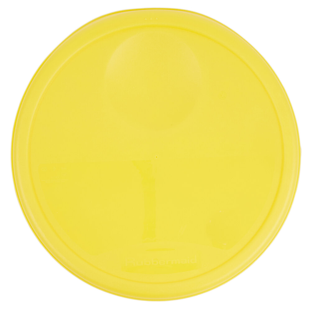 Rubbermaid® 12, 18, and 22 Qt. Yellow Round Polyethylene Food Storage ...