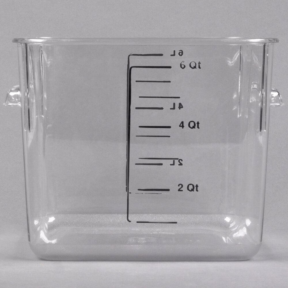 Rubbermaid® 6 Qt. Clear Square Polycarbonate Food Storage Container