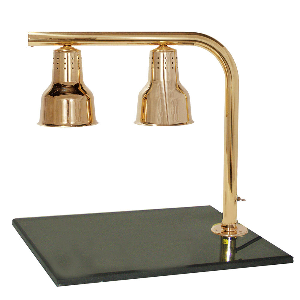 Hanson Heat Lamps FLD/BB/BR Dual Bulb 20" x 24" Brass Carving Station ...