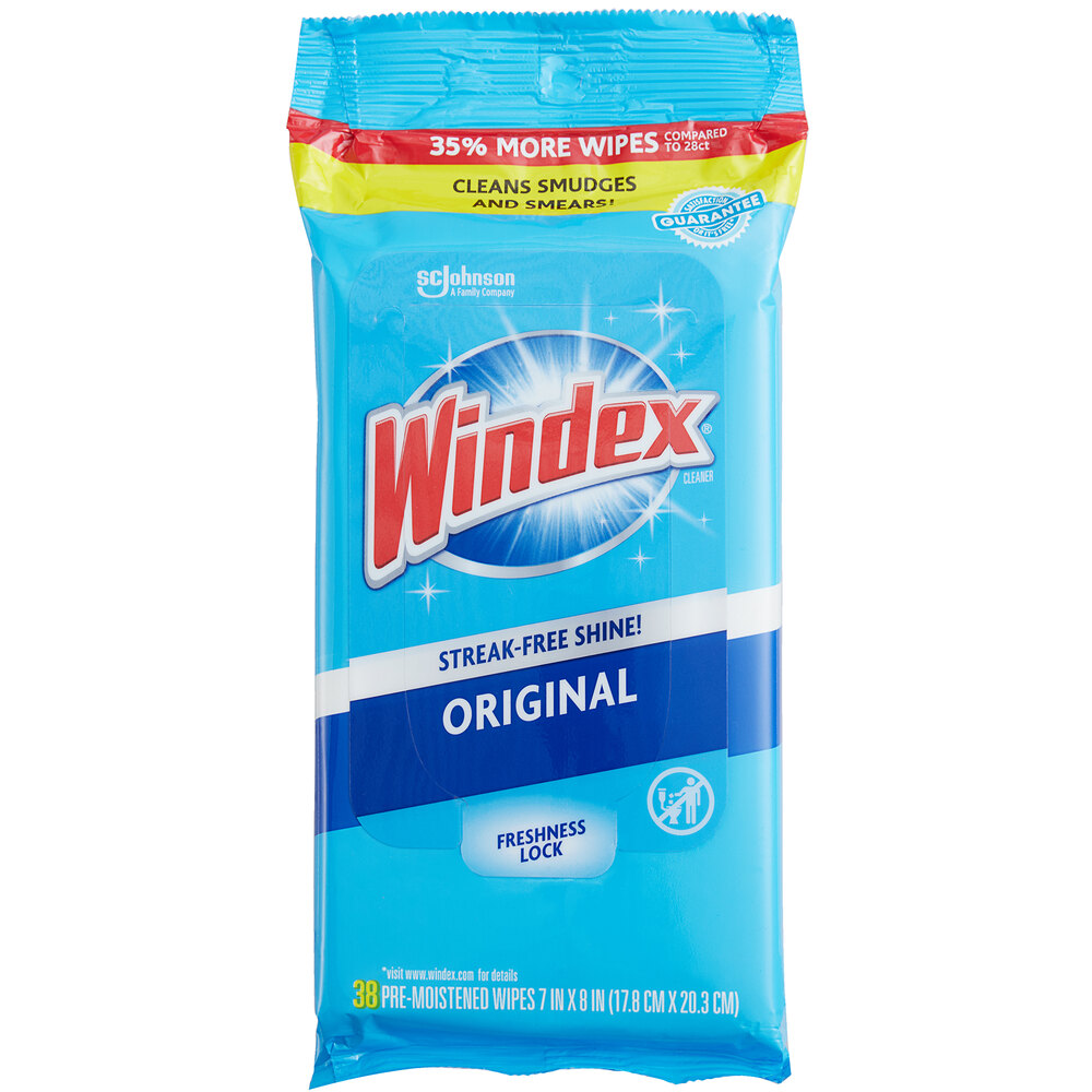 SC Johnson Windex® 322588 Single Use Multi Surface Glass Wipes - 6/Case