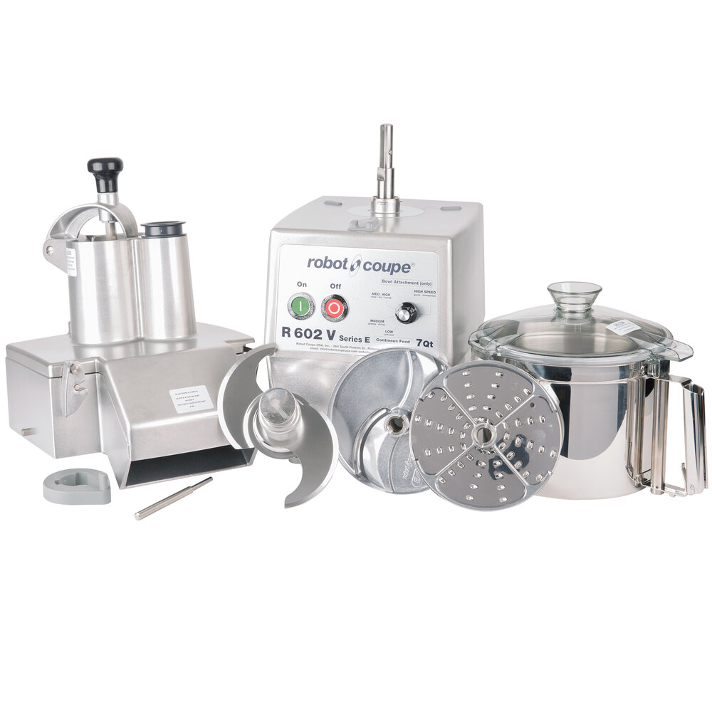 Robot Coupe R602V Combination Continuous Feed Food Processor with 7 Qt ...