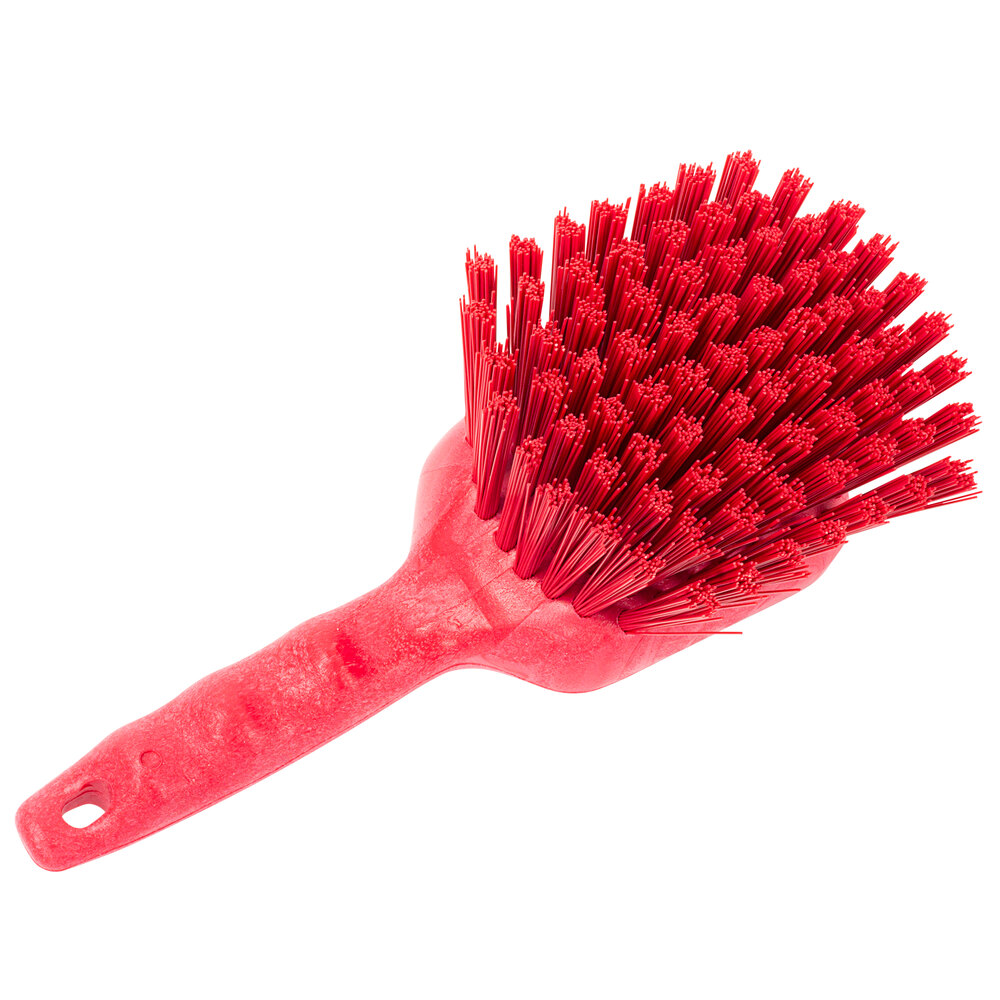 Carlisle 40541EC05 Sparta 8" Red Floating Utility / Pot Scrub Brush