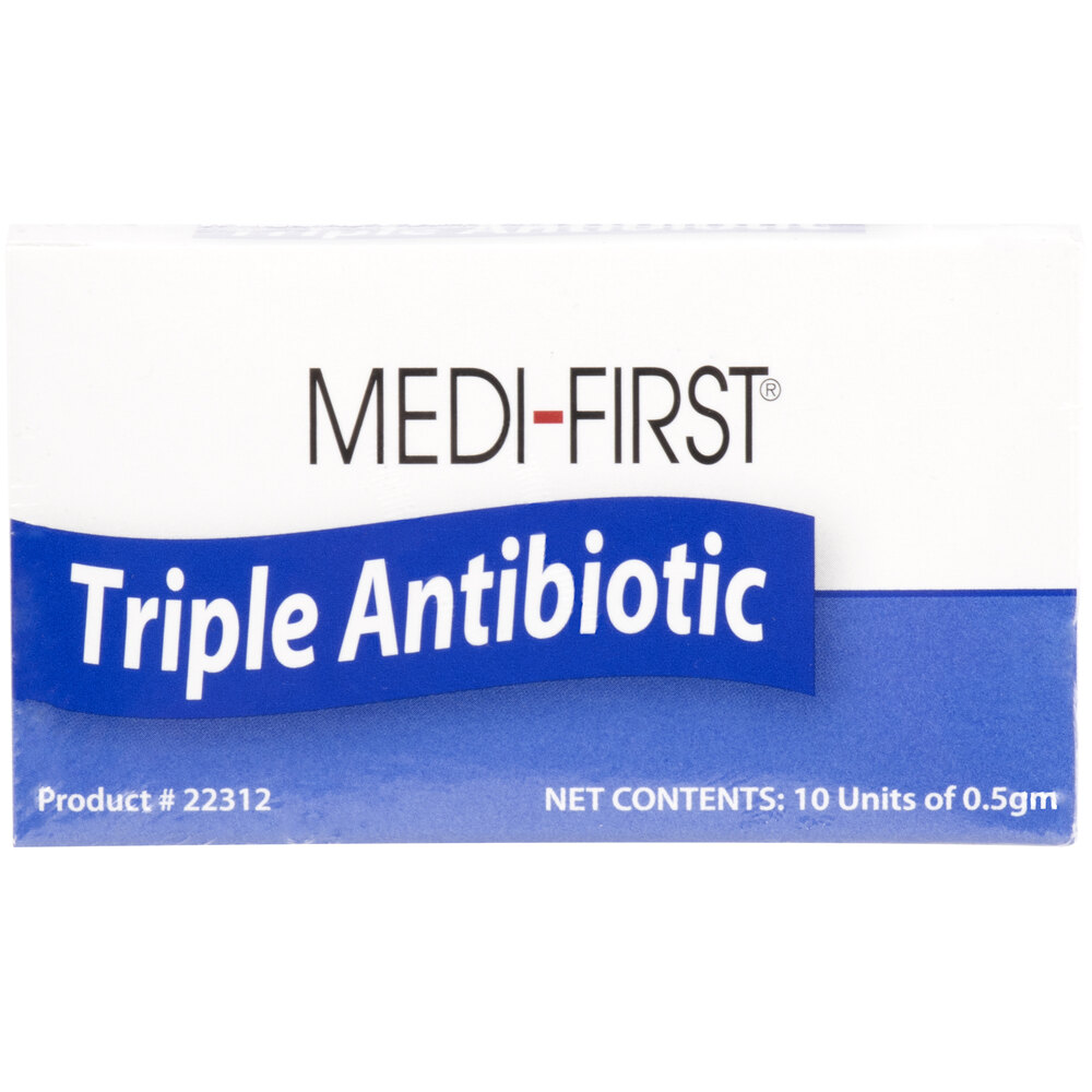 Medique 22312 Medi-First .5 g Antibiotic Ointment Packet - 10/Box