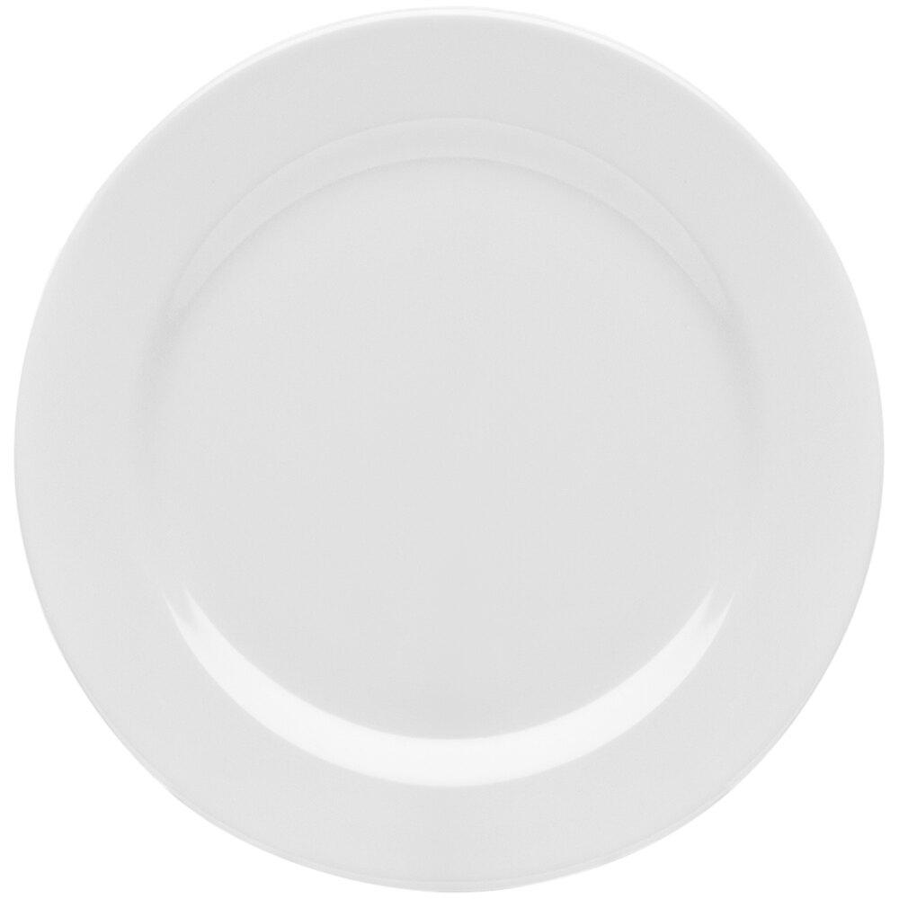 Elite Global Solutions D1075PL Merced 10 3/4" White Round Rim Plate - 6 ...