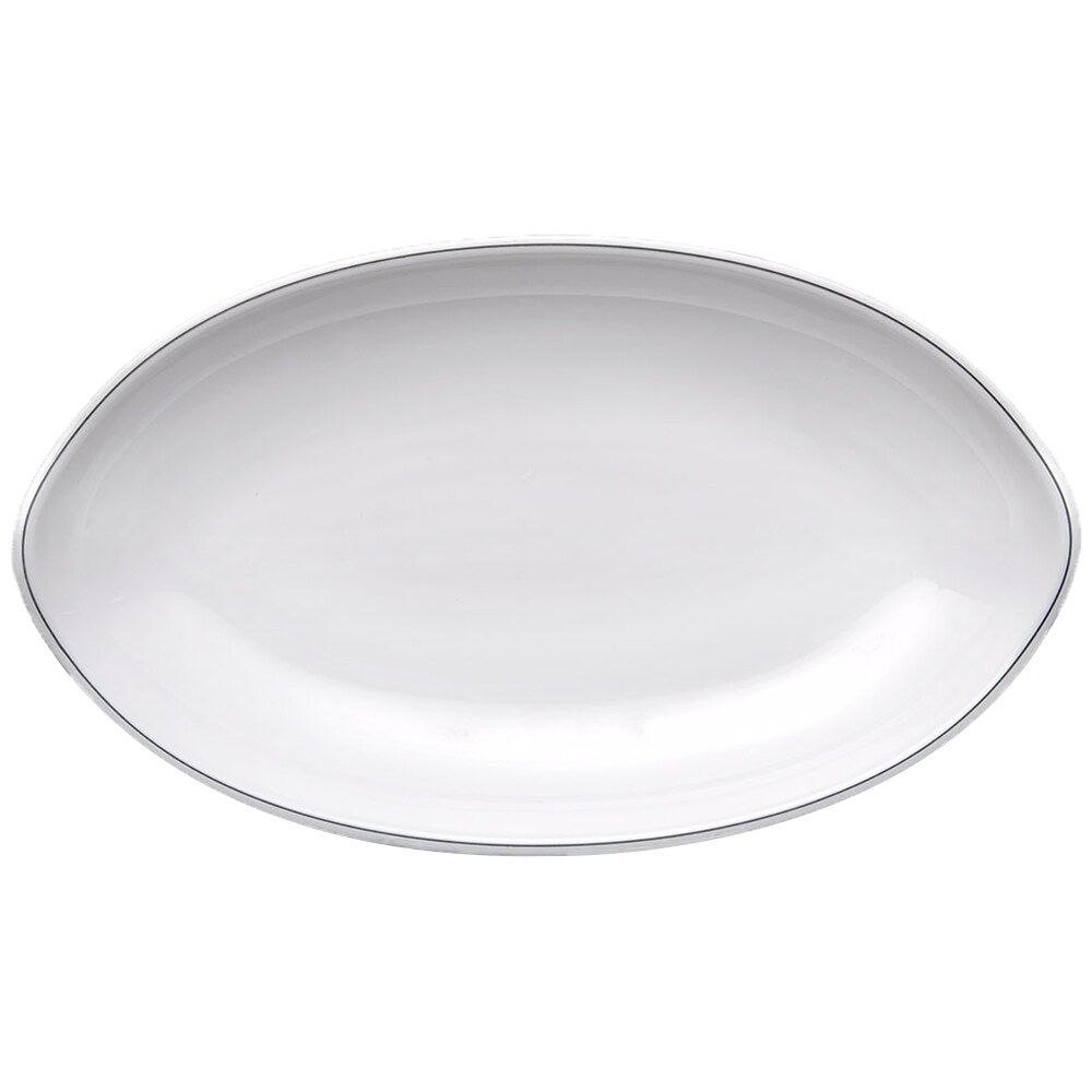 Elite Global Solutions PDS25L Viva 9 1/2" x 5 5/8" White Boat Shape ...