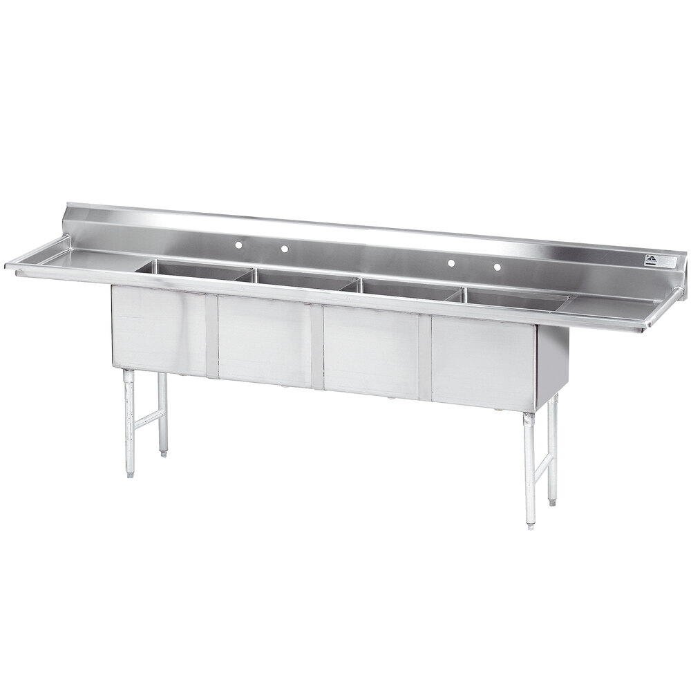 Advance Tabco FC-4-1824-18RL Four Compartment Stainless Steel ...