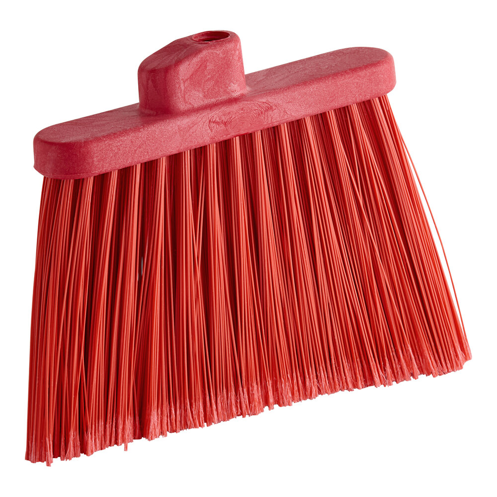 Carlisle 36867EC05 Duo-Sweep 12" Medium Duty Angled Broom Head with Red ...