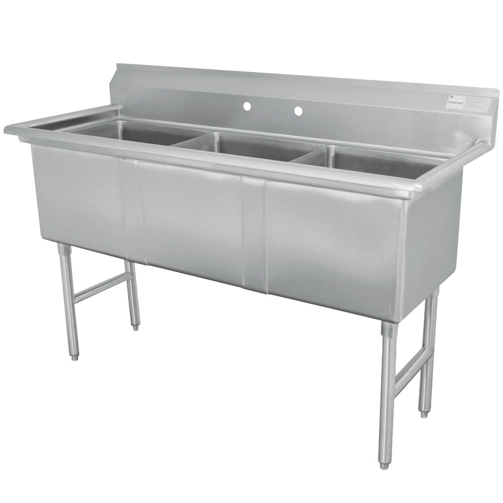 Advance Tabco FC-3-1620 Three Compartment Stainless Steel Commercial ...