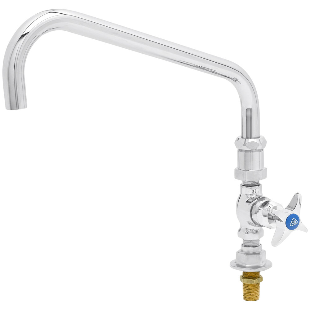 T&S B-0296 Deck Mounted Single Hole Faucet with 12" Big-Flo Swing ...