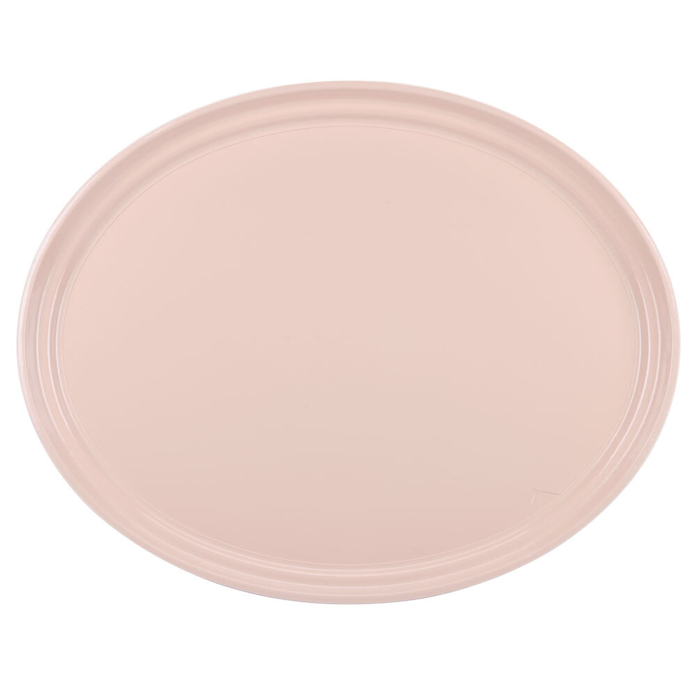 Cambro 2700106 22" x 26 7/8" Oval Light Peach Fiberglass Camtray - 6/Case