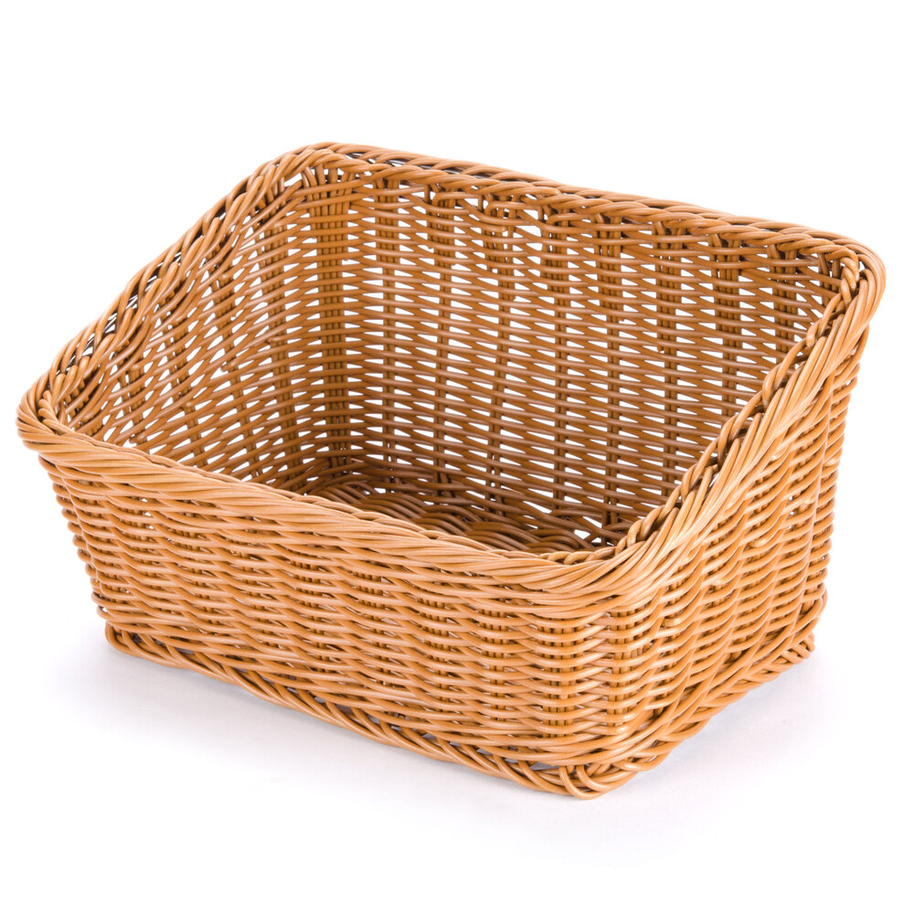 GET WB-1510-H Designer Polyweave Plastic Cascading Basket - Honey 9 1/4 ...