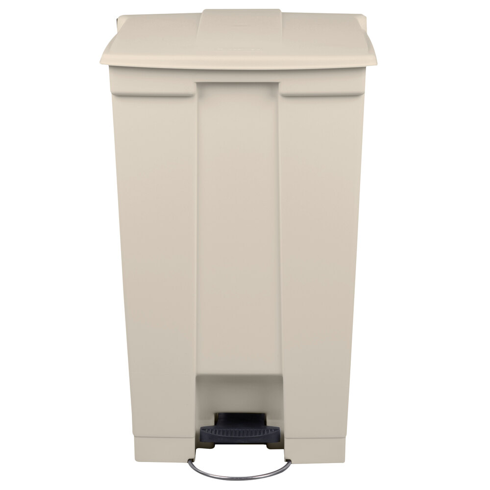 Rubbermaid FG614600BEIG Beige Rectangular Plastic Mobile Step-On ...