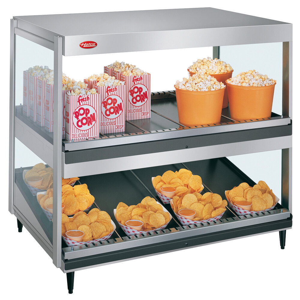 Hatco GRSDS/H-36D Glo-Ray 36" Horizontal / Slanted Double Shelf ...