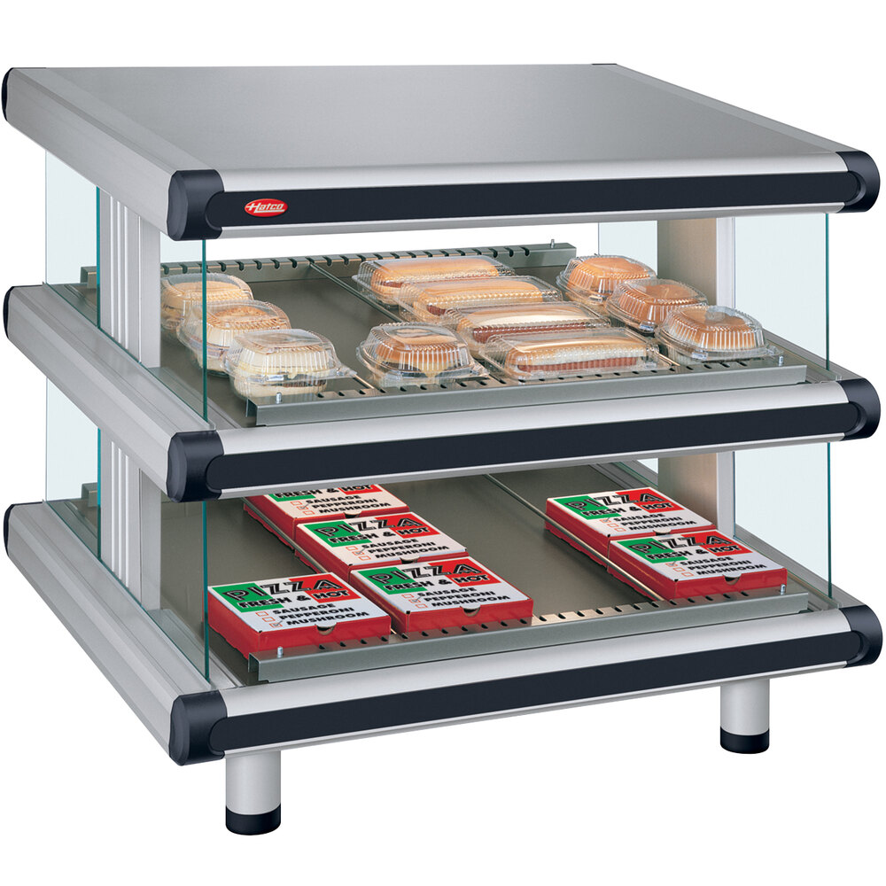 Hatco GR2SDS-30D Glo-Ray Designer 30" Slanted Double Shelf Merchandiser ...