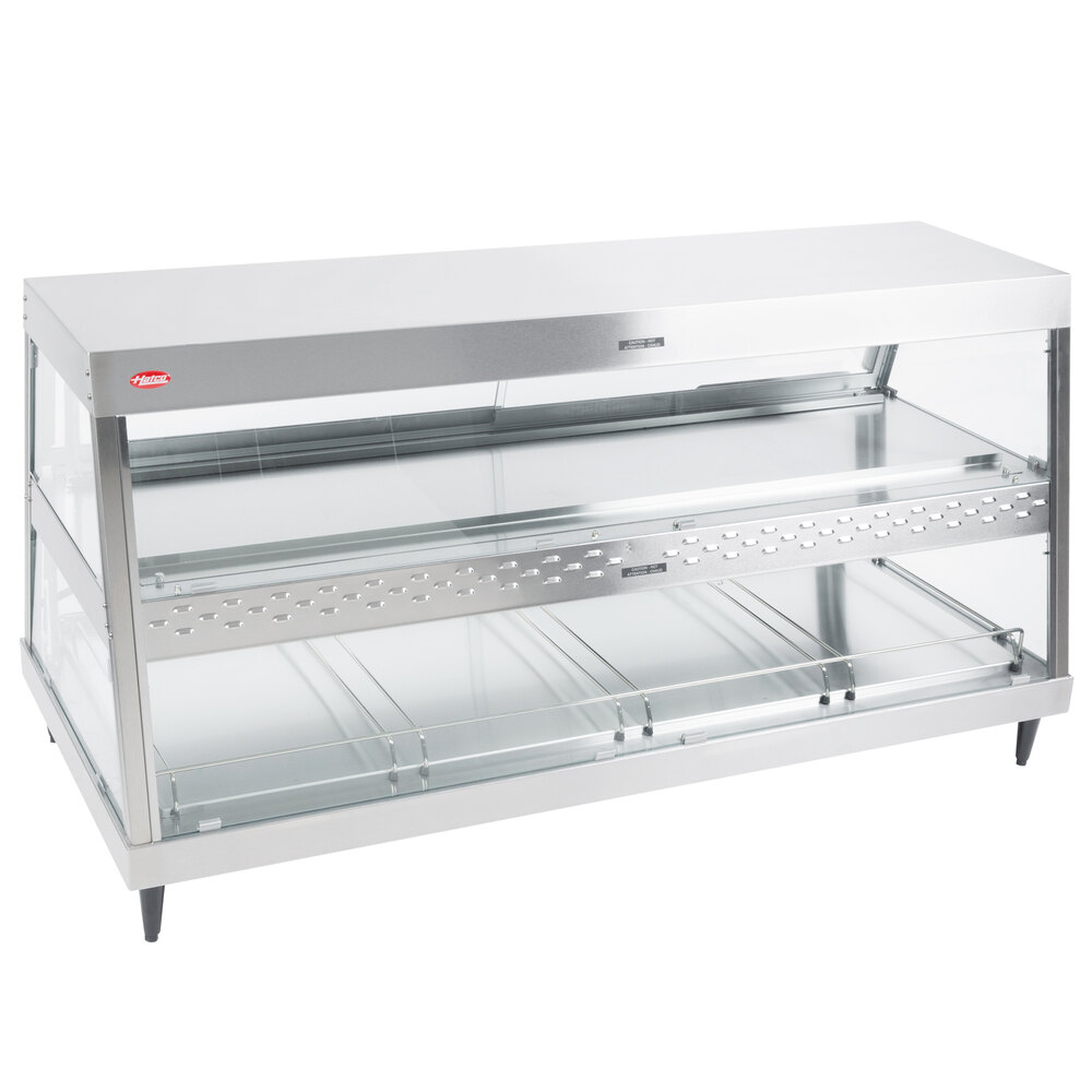 Hatco GRHD-4PD Stainless Steel Glo-Ray 58 1/2" Full Service Dual Shelf ...