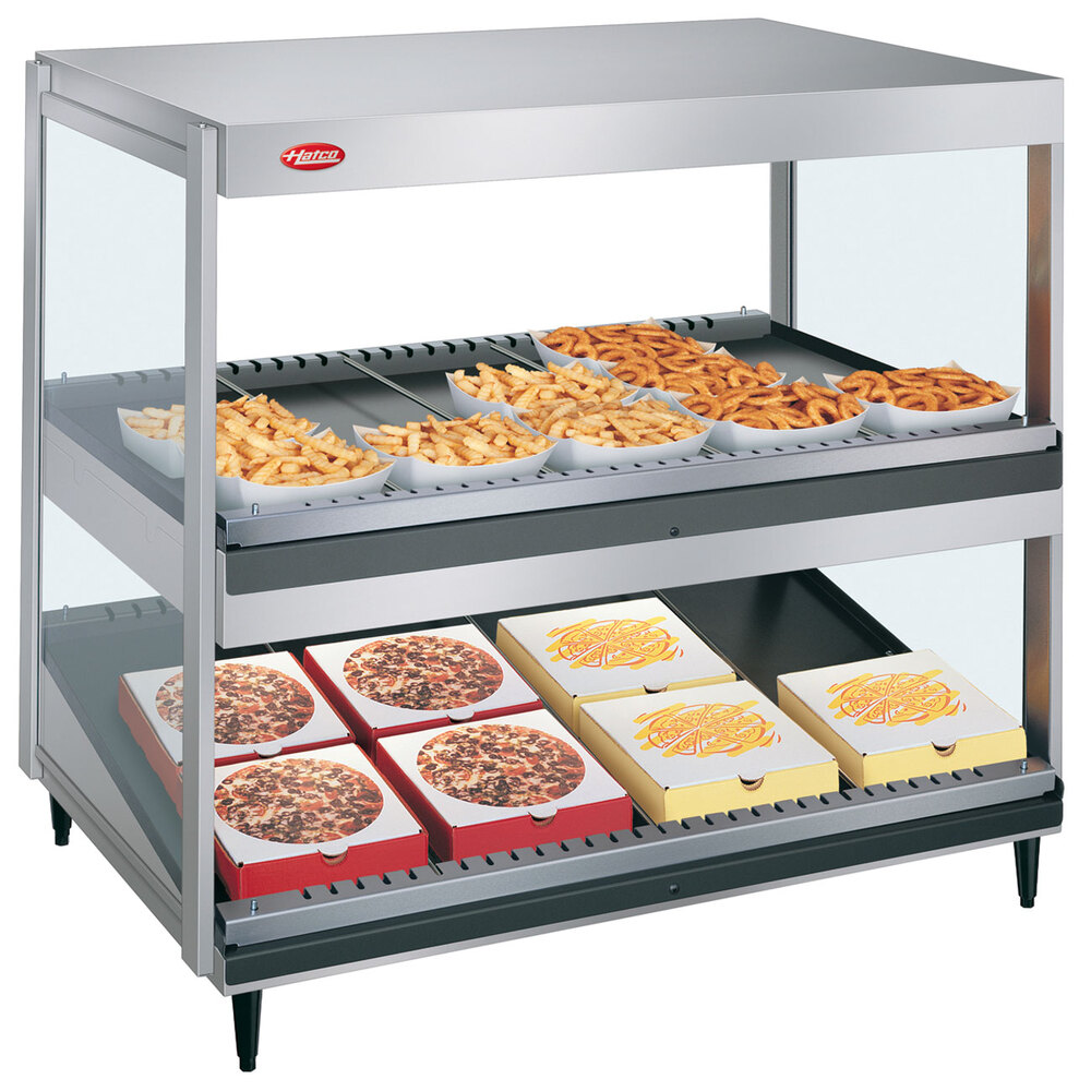 Hatco GRSDS/H-41D Glo-Ray 41" Horizontal / Slanted Double Shelf ...