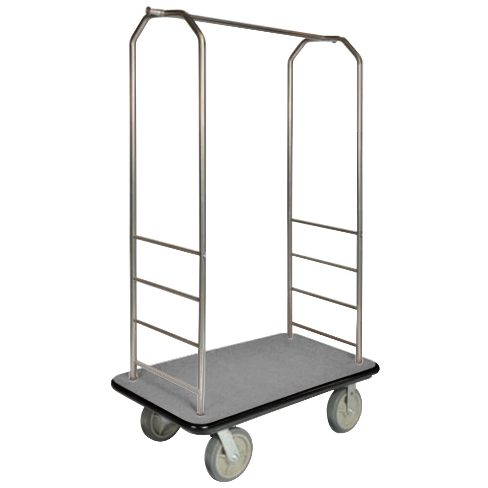 CSL 2000BK-050 Chrome Finish Customizable Bellman's Cart with ...
