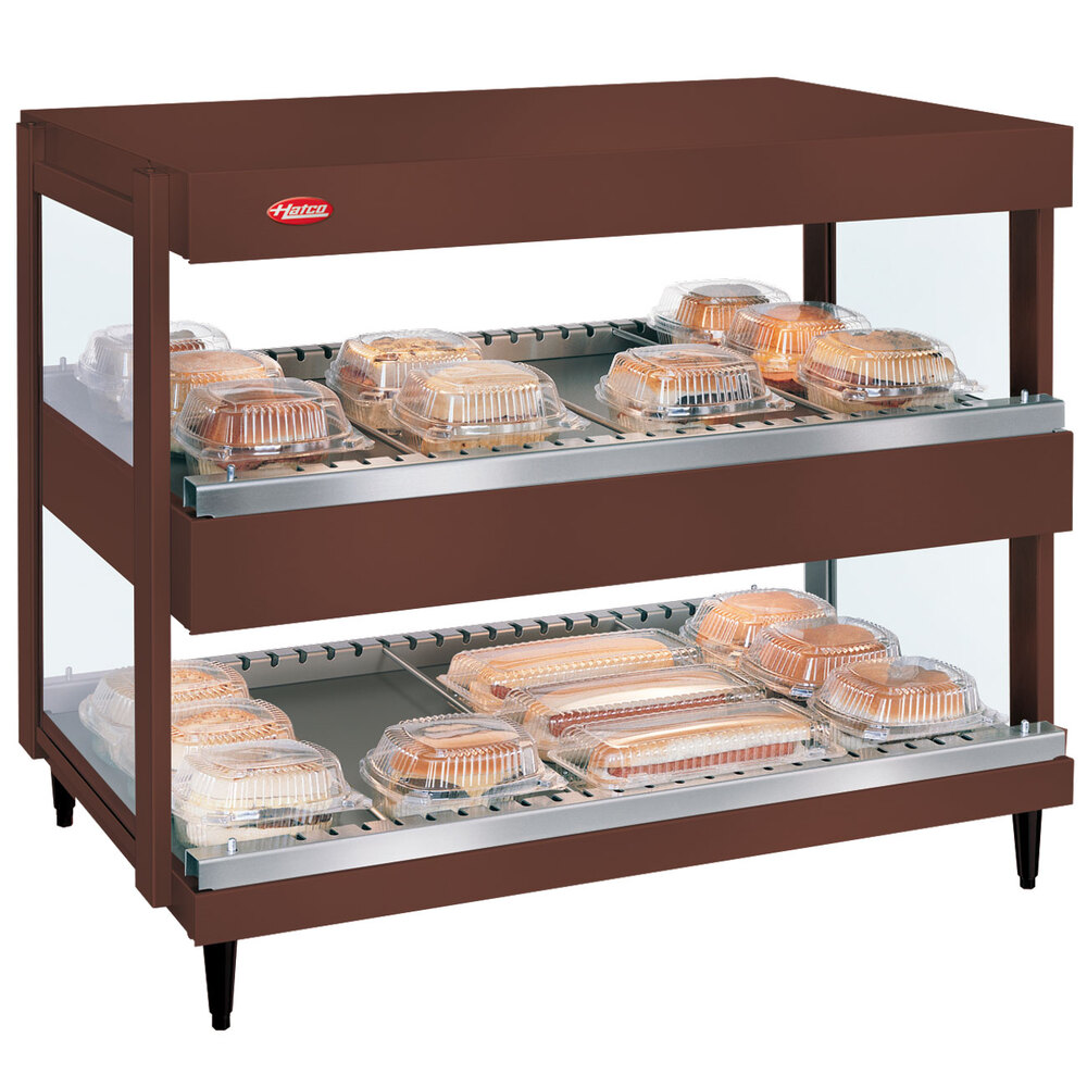 Hatco GRSDH-24D Antique Copper Glo-Ray 24" Horizontal Double Shelf ...