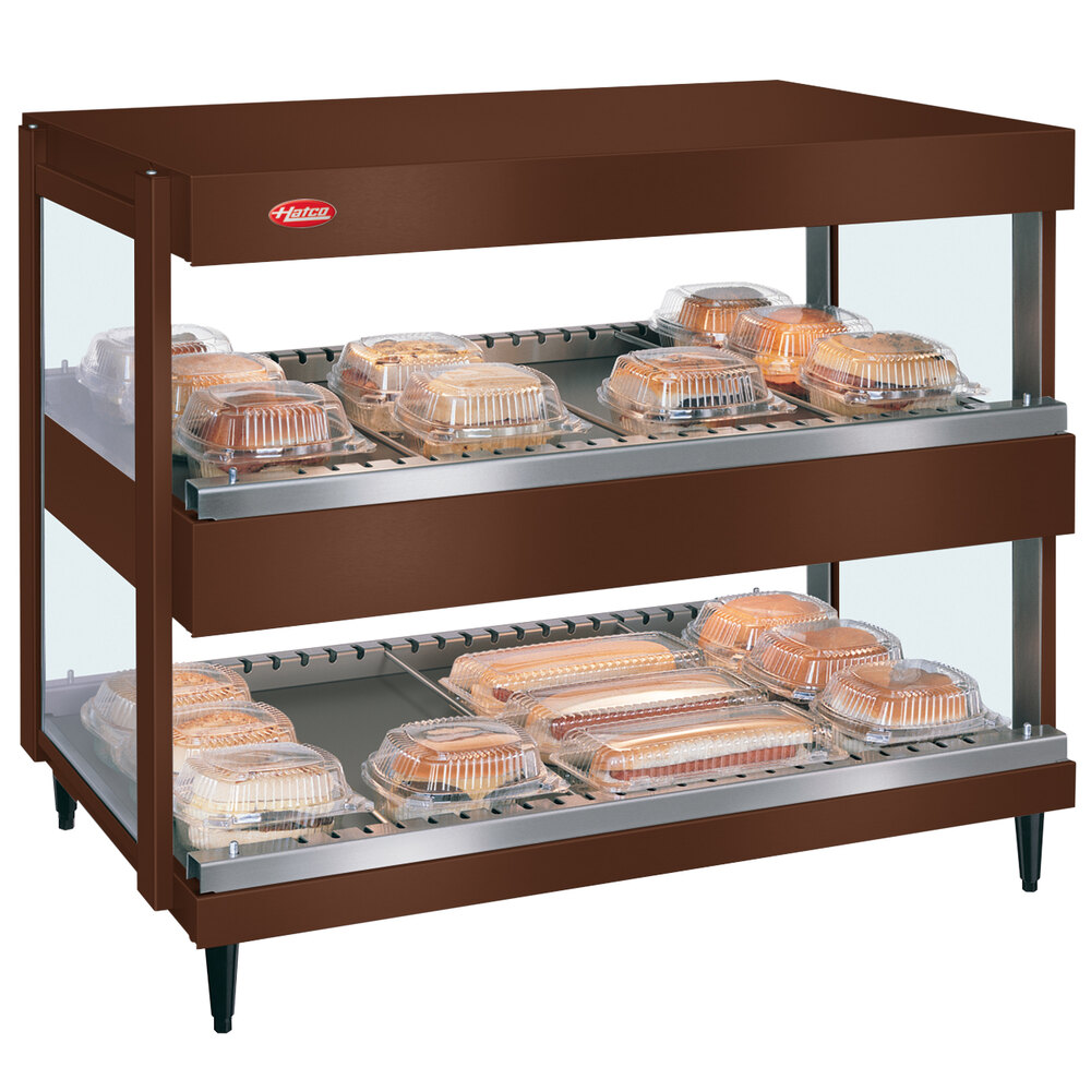 Hatco GRSDH-30D Antique Copper Glo-Ray 30" Horizontal Double Shelf ...