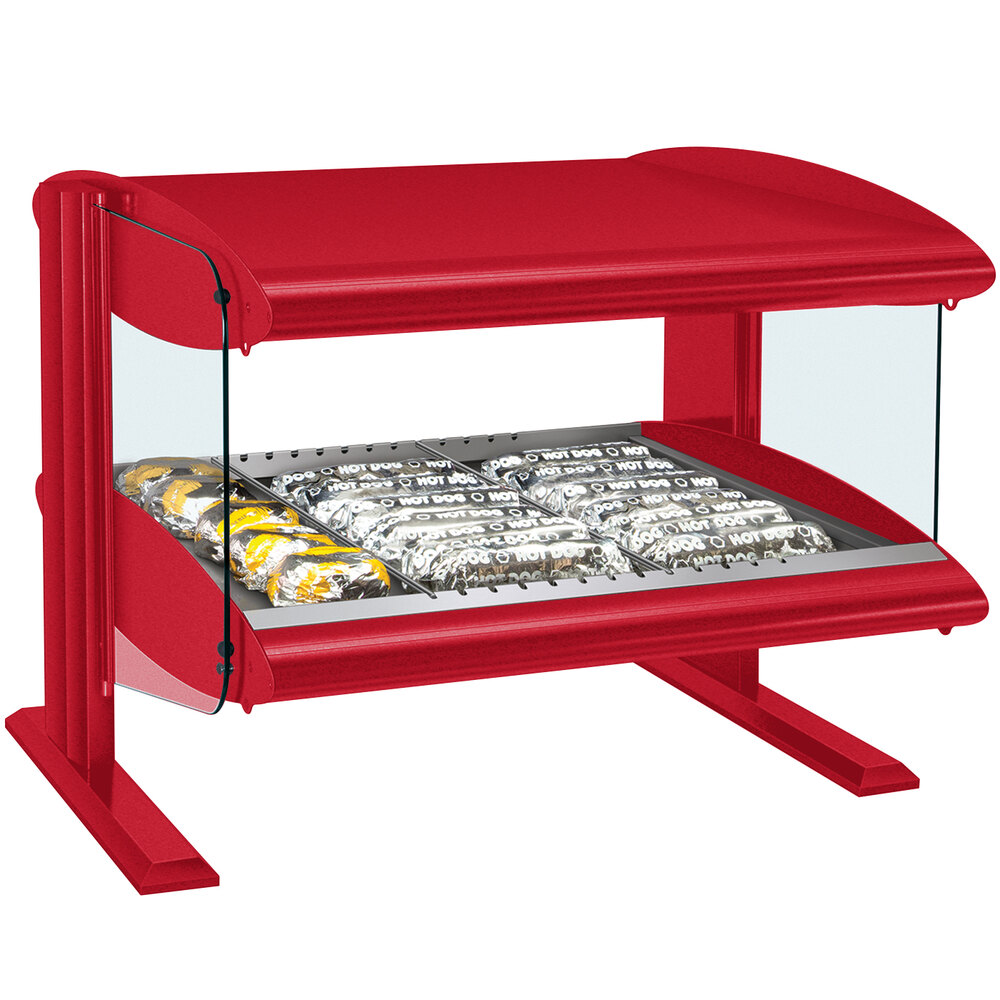Hatco HXMH-24 Warm Red LED 24" Horizontal Single Shelf Merchandiser - 120V